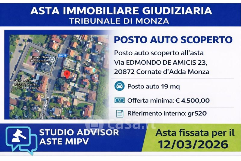 Box/posto auto in Vendita in Via Edmondo de Amicis a Cornate d'Adda ...